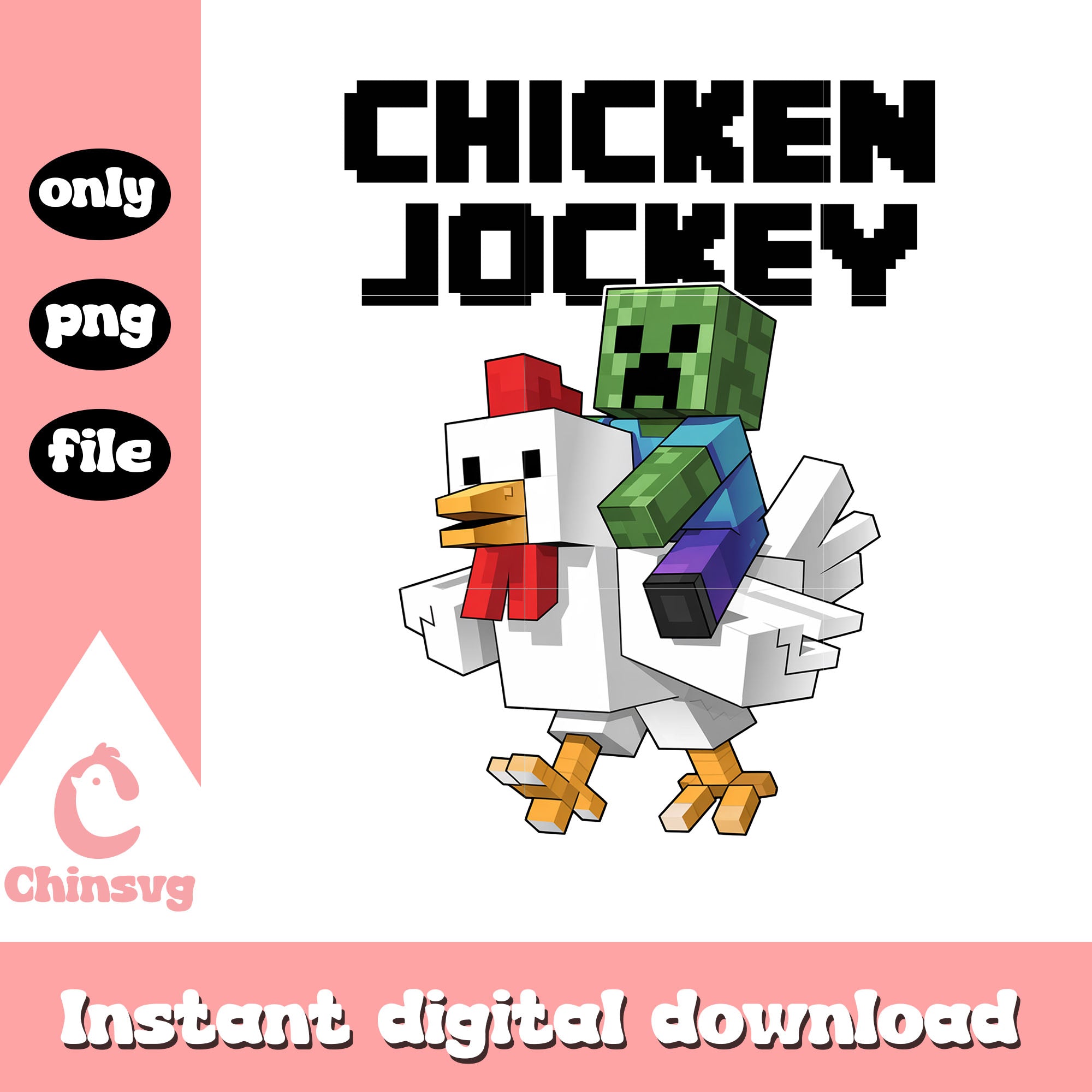 Zombie chicken jockey design png, chicken jockey minecraft png – Chinsvg