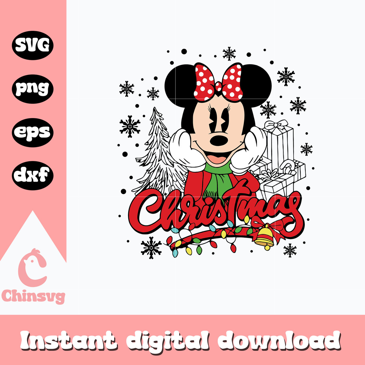 christmas minnie svg, christmas minnie mouse svg, minnie santa svg ...